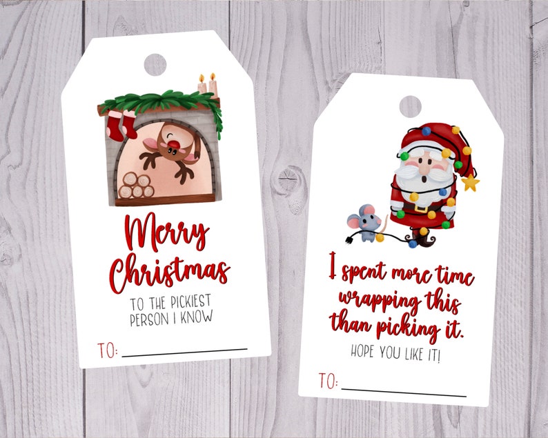 Funny Christmas Gift Tags – Printable Holiday Favor Tags (PDF) - Etsy