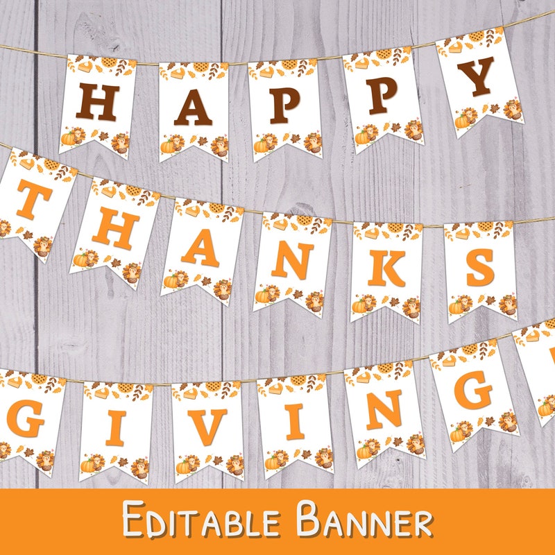 Thanksgiving Banner - Etsy