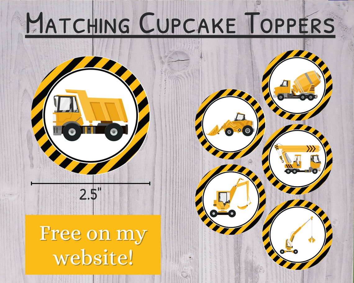 Construction Birthday Party Favor Tags, Hope You Had Loads of Fun Tags ...