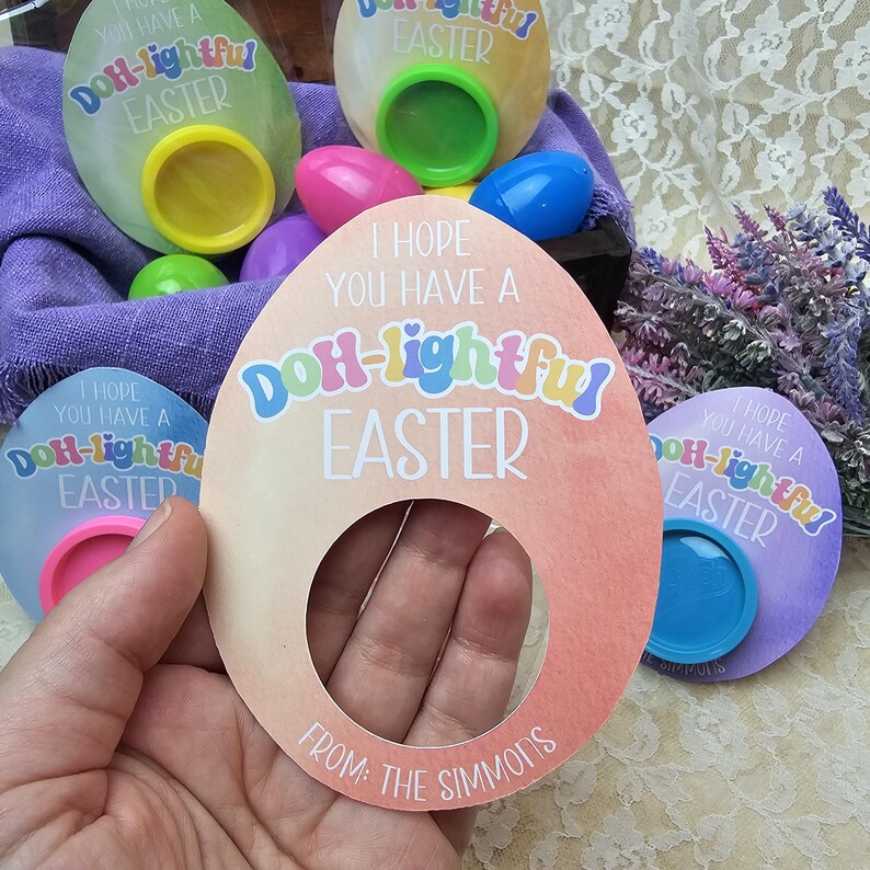 Personalized Easter Play Dough Holder: Non Candy Treat (sets of 6) - Etsy