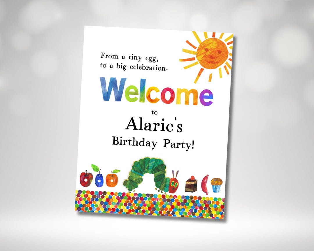 Very Hungry Caterpillar Welcome Sign - Hungry Caterpillar Yard Signs ...