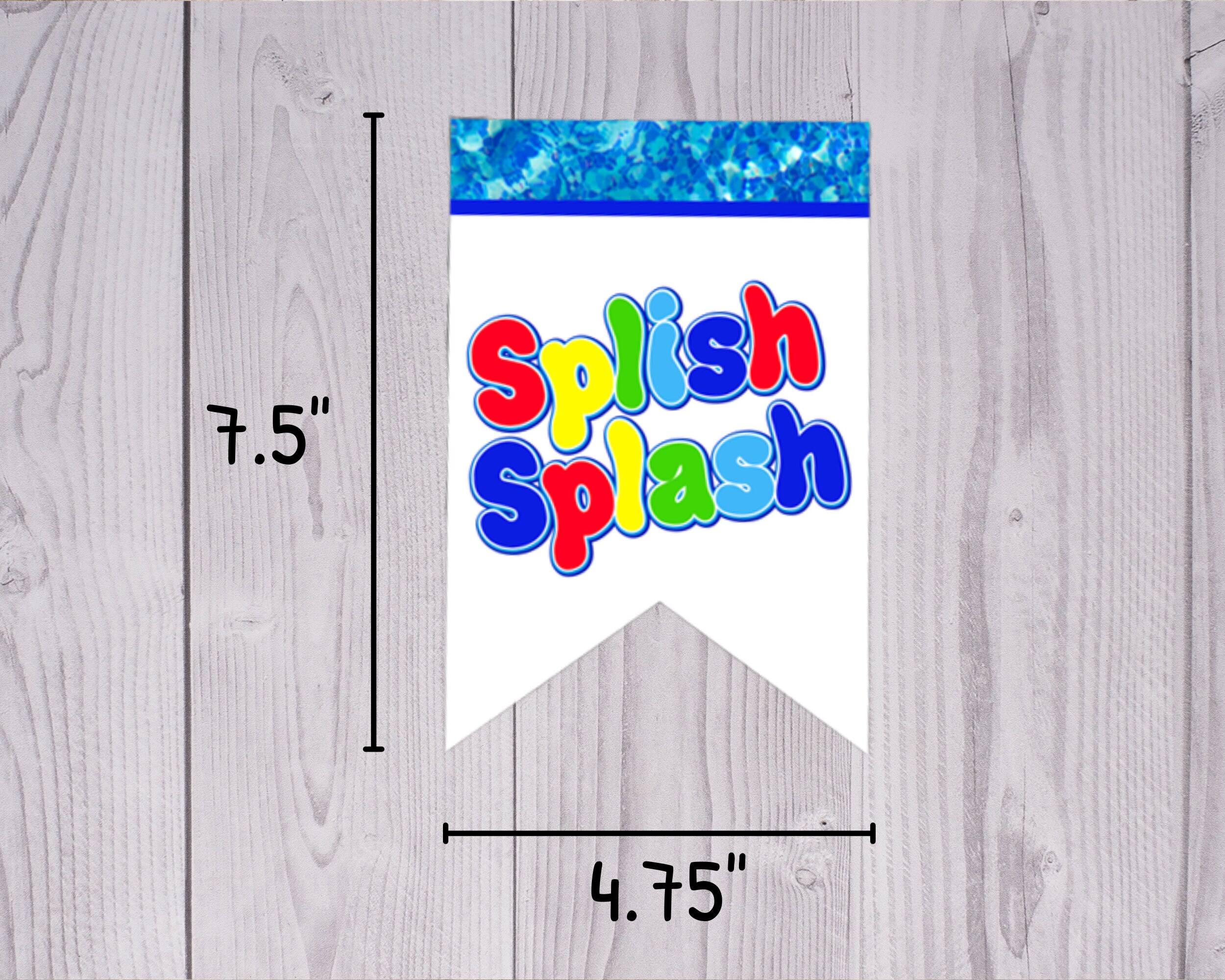 Splash Pad Party Birthday Banner Customizable Happy Birthday Banner ...