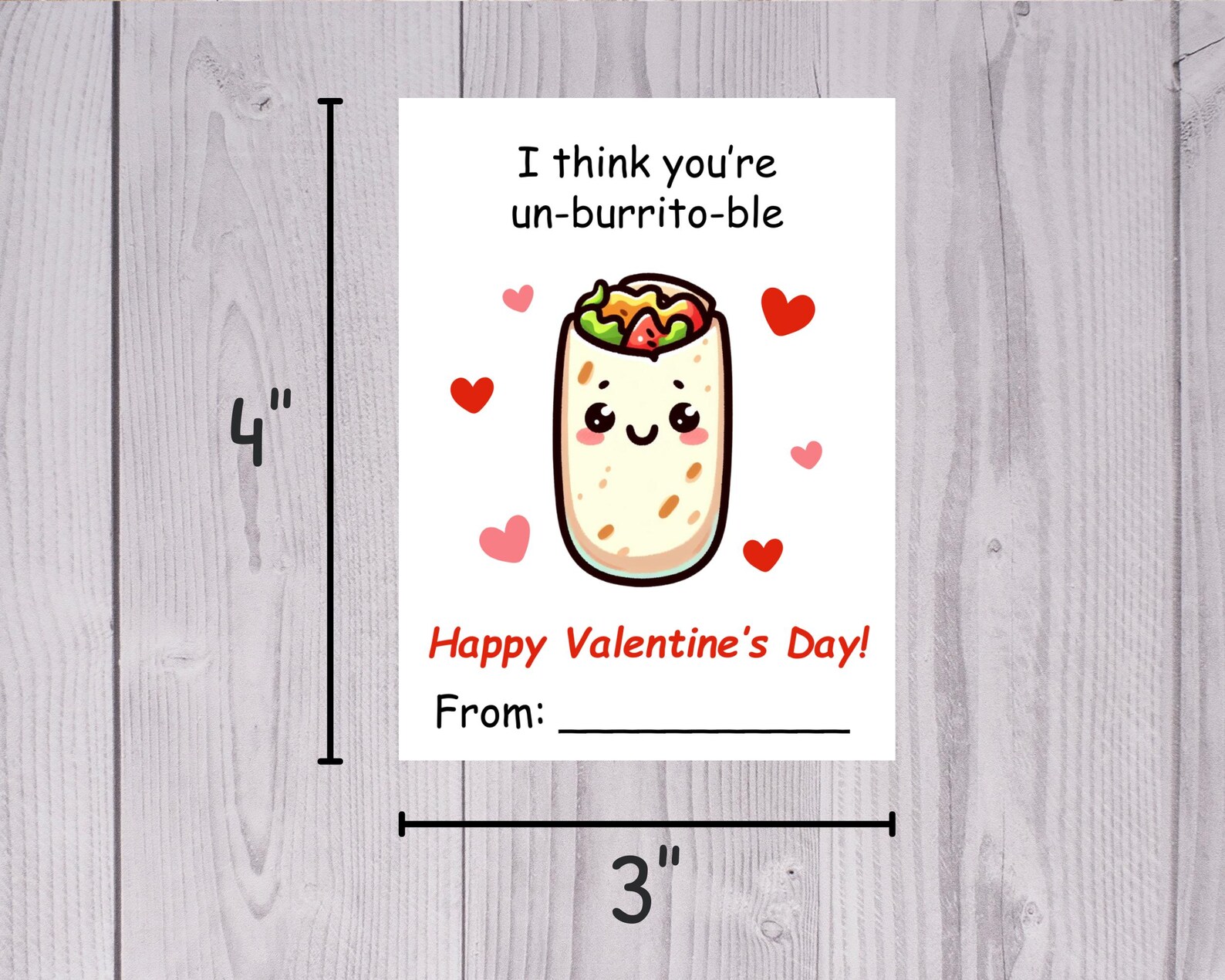 Mexican Food Valentines Cards: Funny Puns, Kids Classroom (digital ...