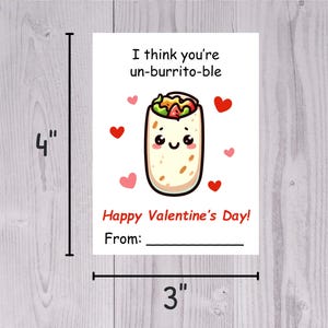 Mexican Food Valentines Card for Kids Valentine Cards Printable ...