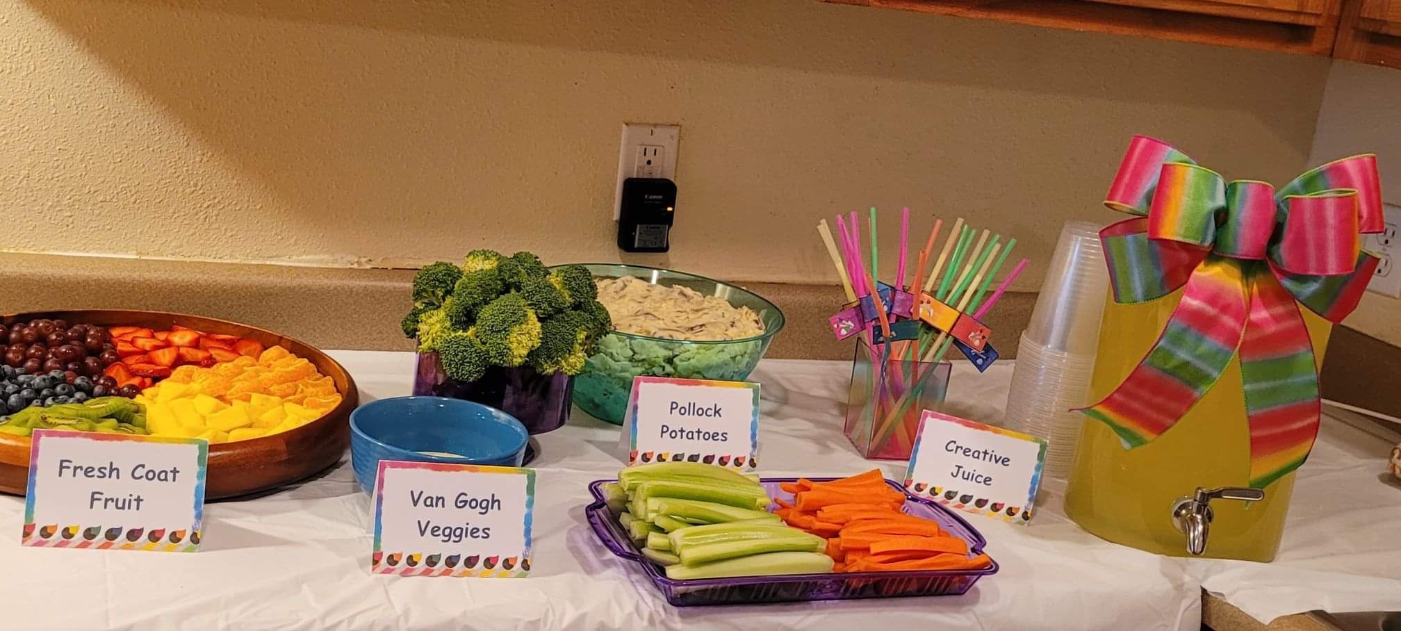 Paint Party Food Labels Rainbow Birthday Editable Table Numbers ...