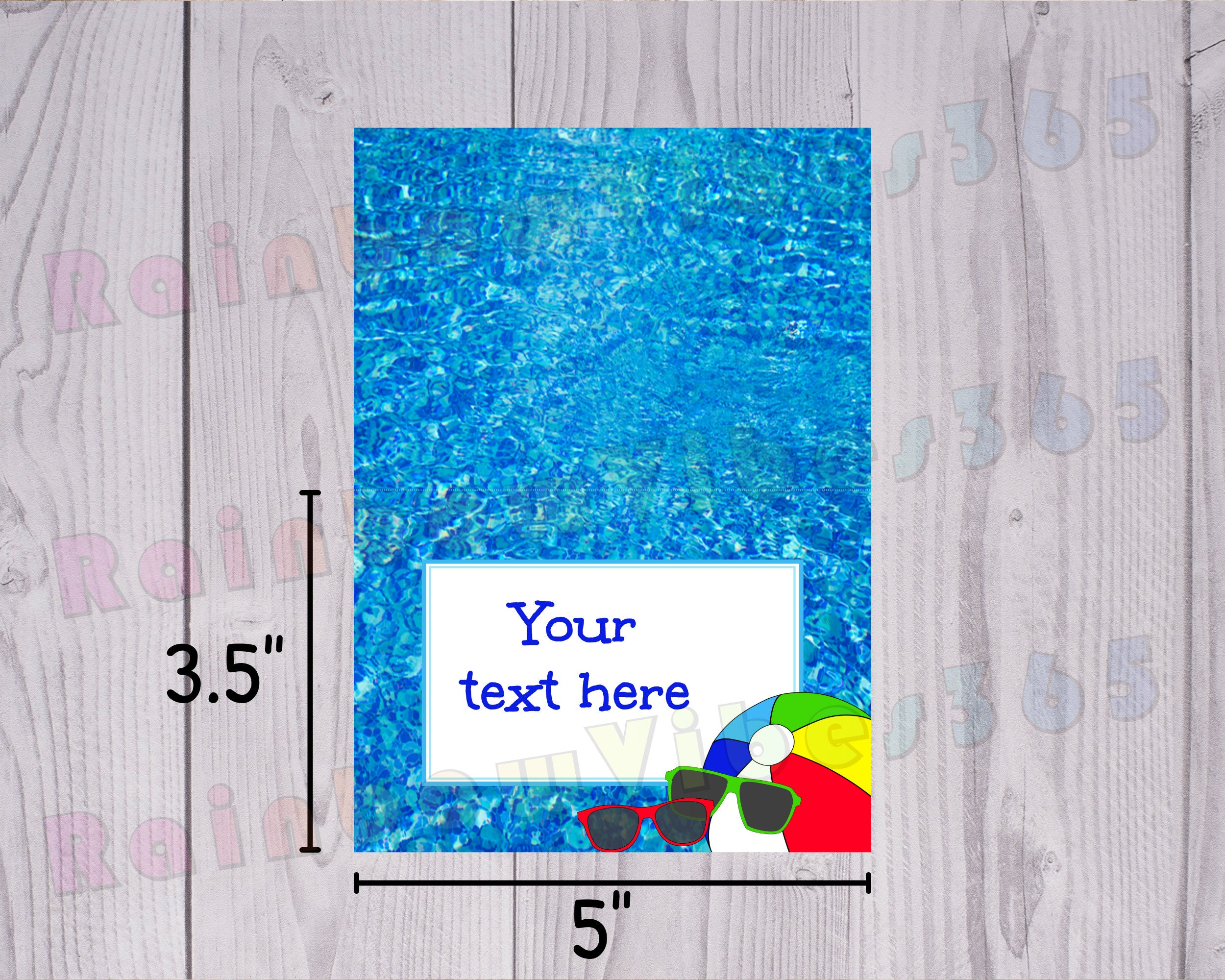Pool Party Food Labels Splash Pad Birthday Editable Table Numbers ...
