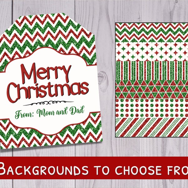 Editable Christmas Tags - Etsy