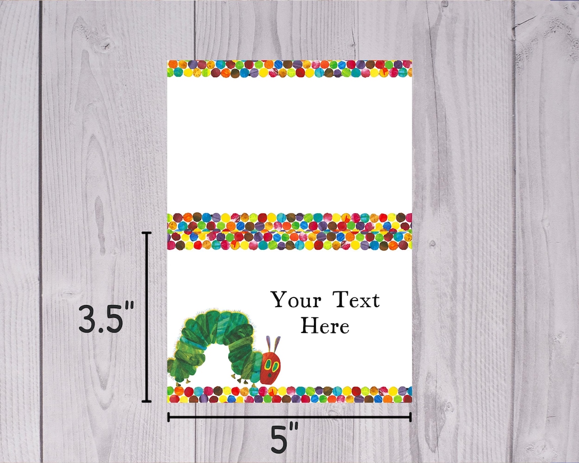 Hungry Caterpillar Food Labels: Kids Birthday Party Tent Cards ...