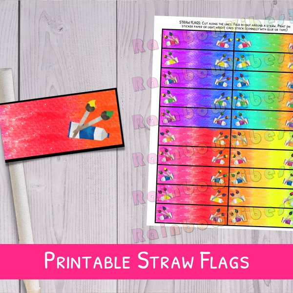 Printable Straw Flag - Etsy