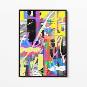 New York Yankees Baseball Man Cave Bar Pop Art Abstract Collage Bright ...