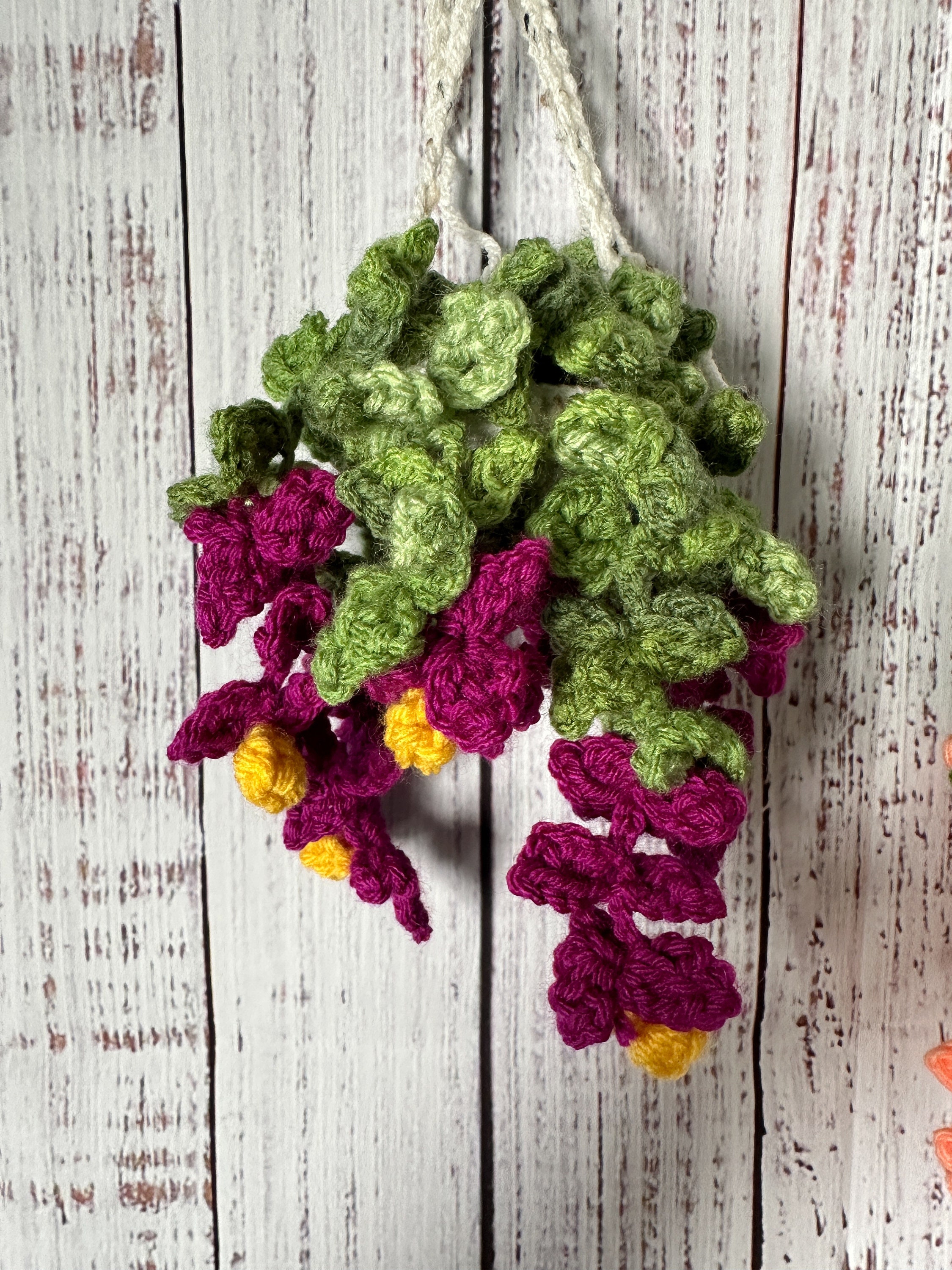 Crochet Vine Flower Plant, Hanging Plant, Home Decor Gift - Etsy