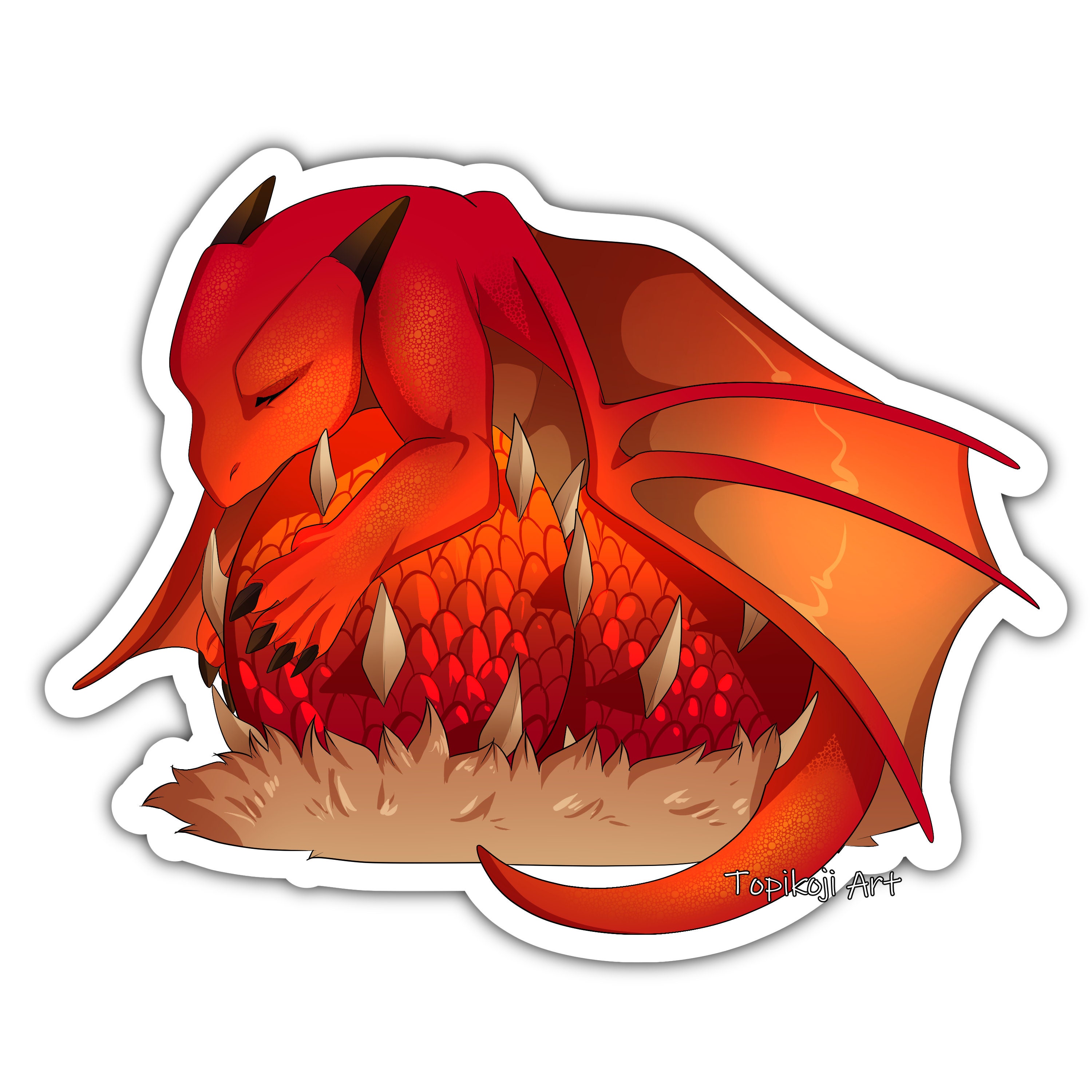 Ruby Red Dragon Whelpling Die-cut Vinyl Sticker Warcraft - Etsy