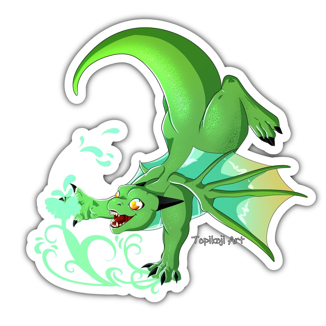 Emerald Green Dragon Whelpling Die-cut Vinyl Sticker Warcraft - Etsy