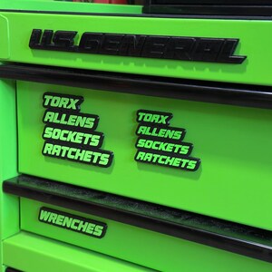 Magnetic Toolbox Labels – REGULAR SIZE - Custom Tool Labels for ...