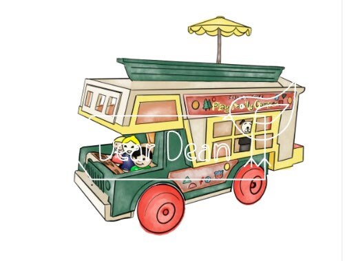 Fisher Price Art Print Wall Decor Little People Vintage Water Color ...