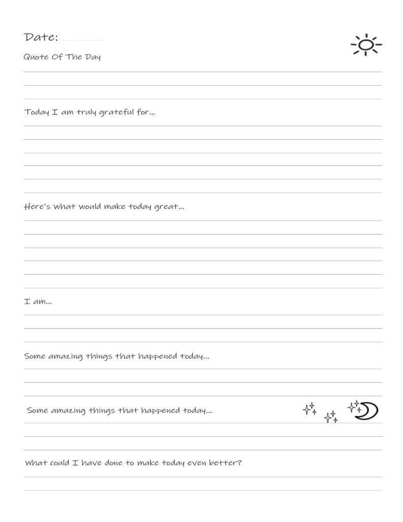 Guided Gratitude Journal Printable - Etsy