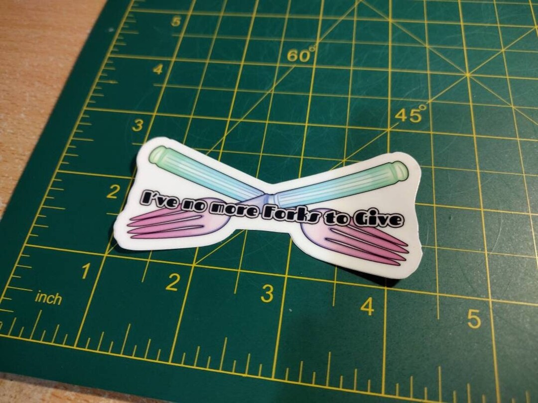 No Forks Vinyl Sticker - Etsy