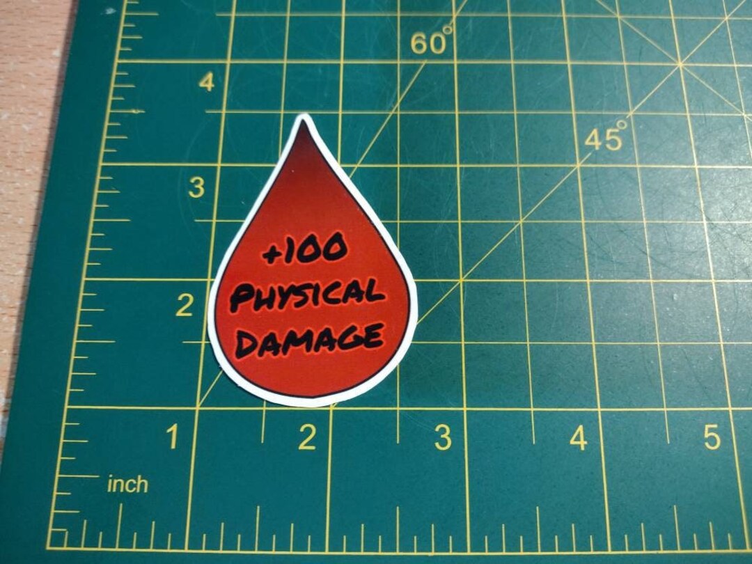 Plus 100 Physical Damage Vinyl Sticker - Etsy