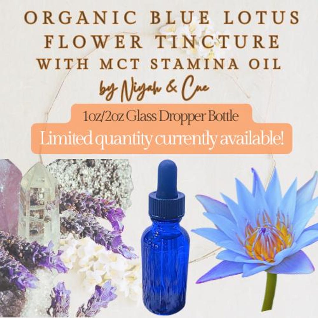 Organic Blue Lotus Flower Tincture With MCT Oil for Stamina - Etsy