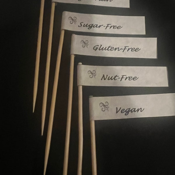 Customizable Toothpick Label - Etsy