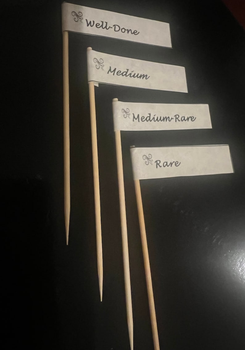 Food Flag Labels Toothpicks Customizable Allergen Label Catering Party ...