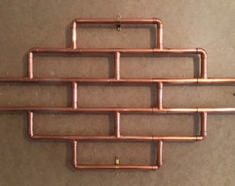 Copper Pipe Wall Art - Etsy UK