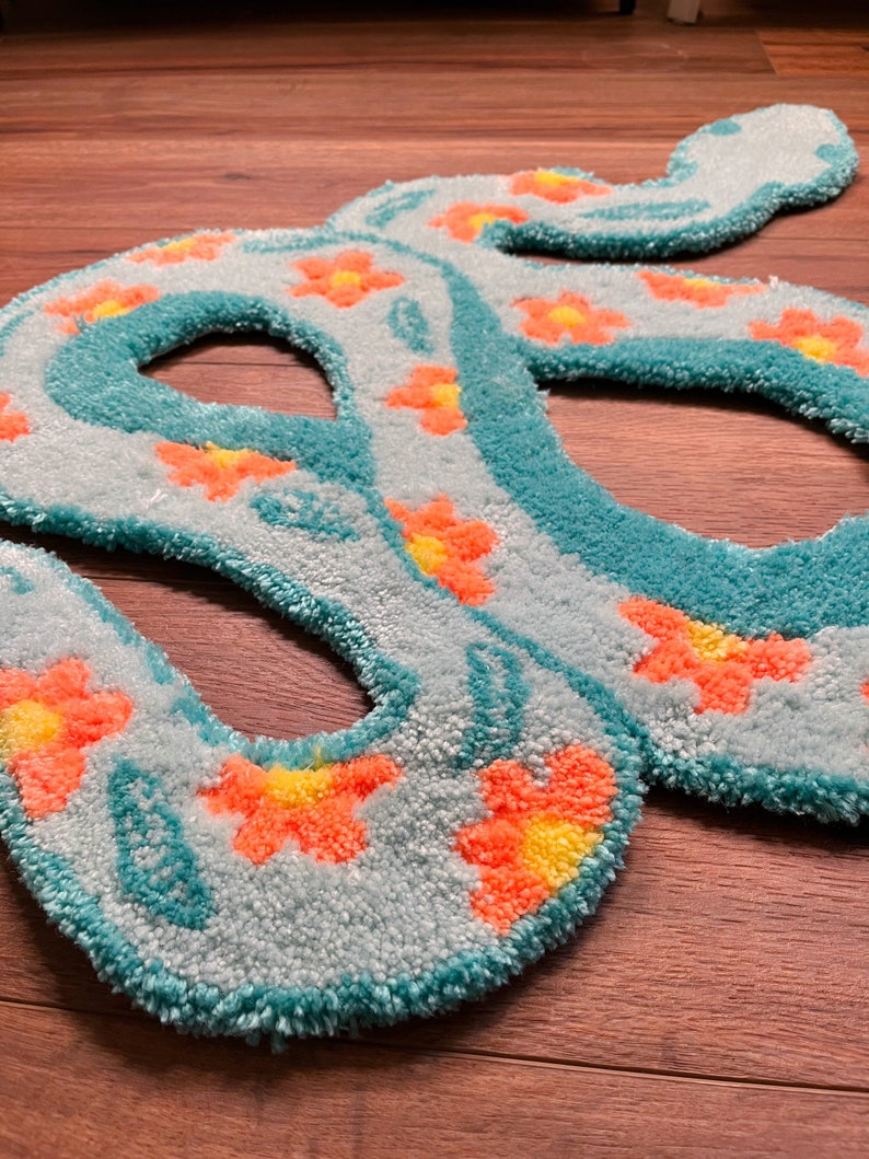 Floral Snake Rug - Etsy