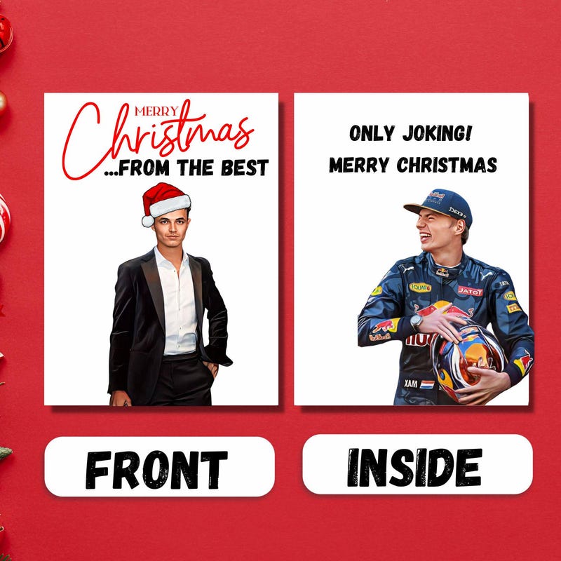 F1 Racing Card Christmas - Etsy