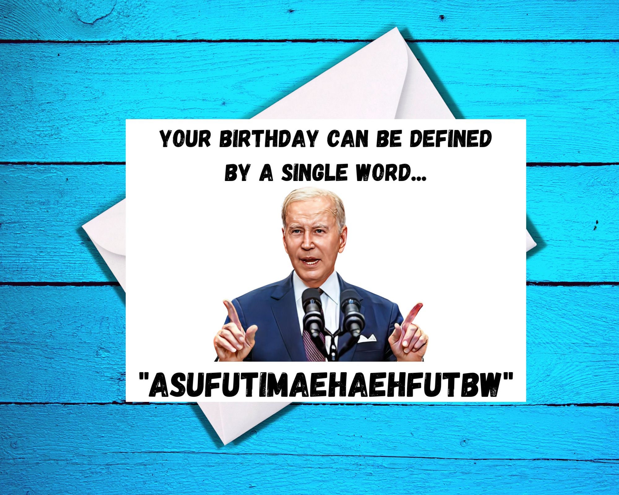 Happy Birthday Biden Quotes Funny Birthday Card - Etsy
