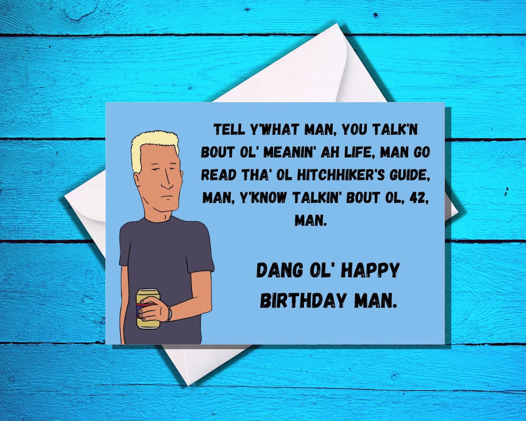Happy Birthday - King of the Hill - Boomhauer - Funny Birthday Card - Etsy