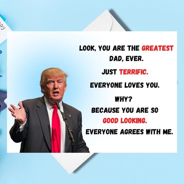 Trump Greeting Card - Etsy