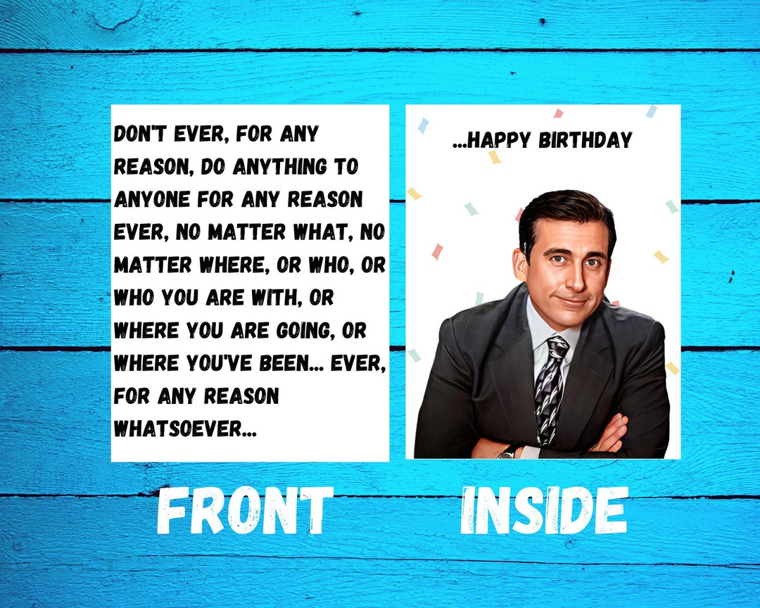 Happy Birthday - the Office - Funny Birthday Card - Etsy