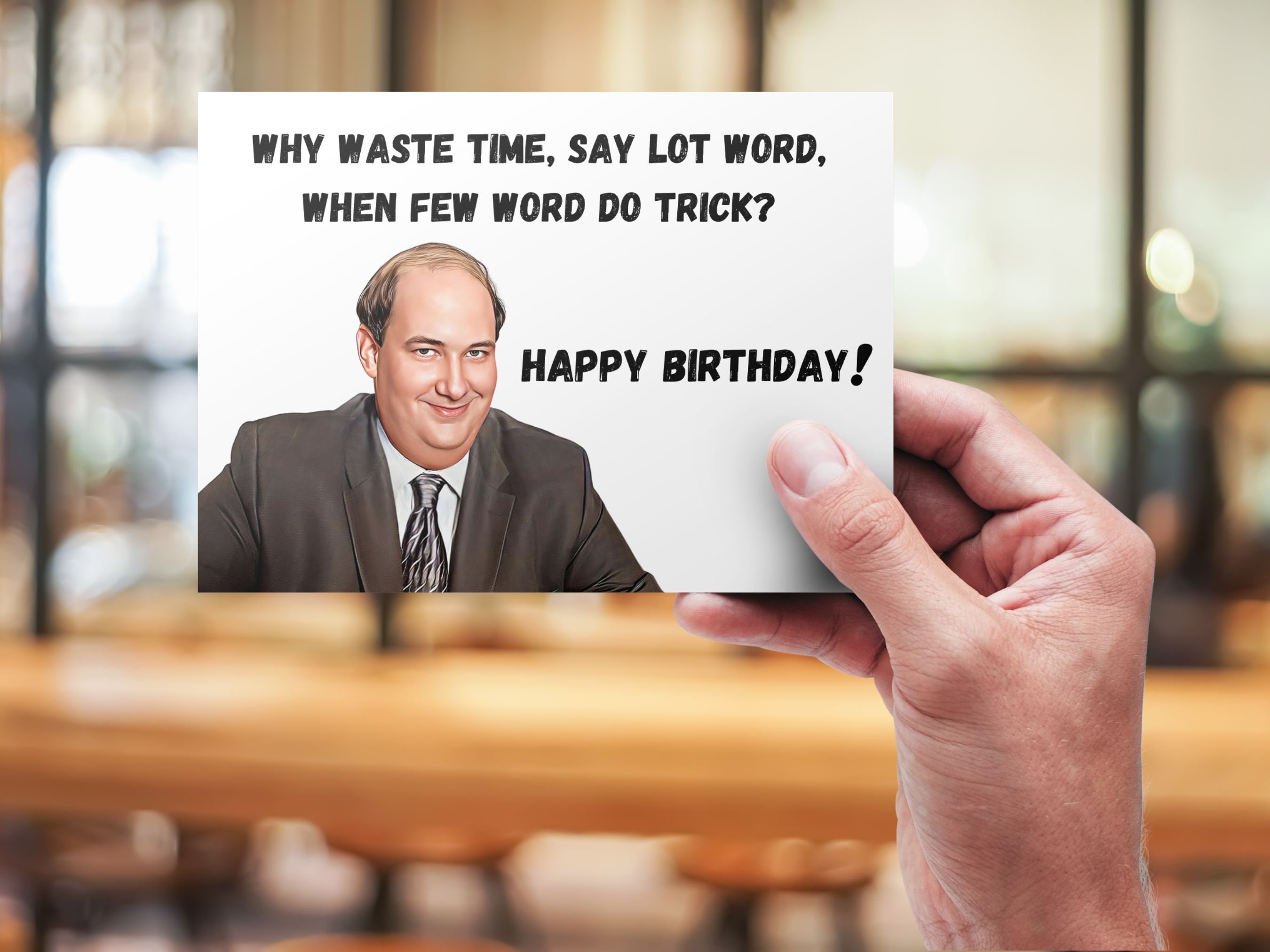 Happy Birthday Card the Office Why Waste Time Say Lot Word - Etsy