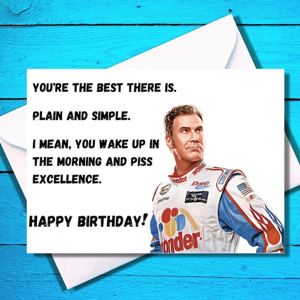 Ricky Bobby Greeting Card - Etsy