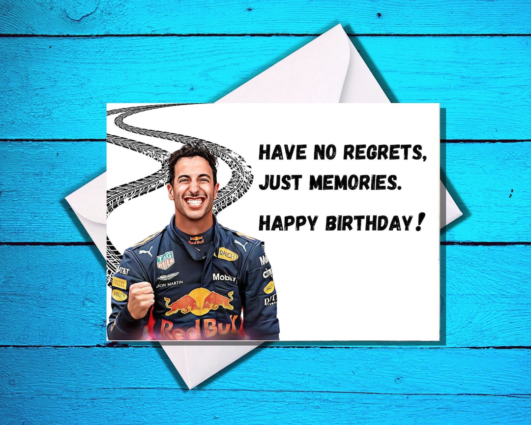Happy Birthday - Daniel Ricciardo - Birthday Card - Etsy