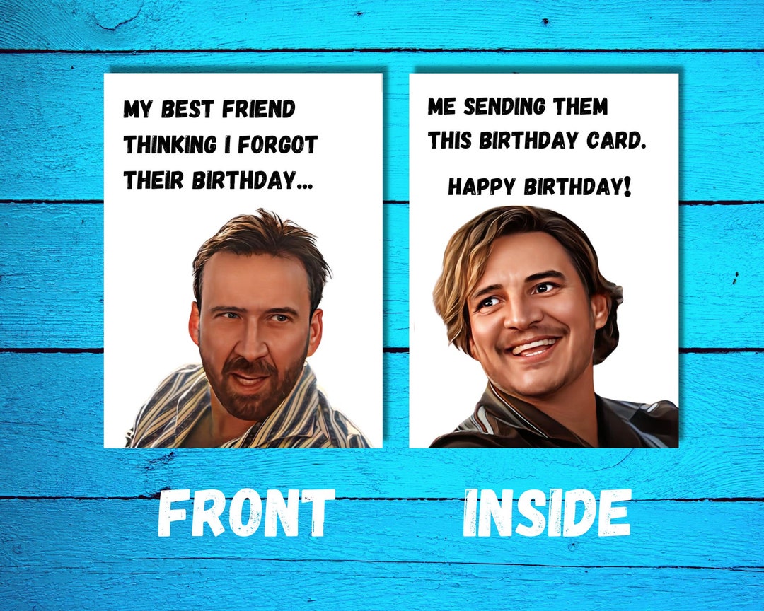 Happy Birthday - Pedro Pascal- Funny Birthday Card - Birthday Gift ...