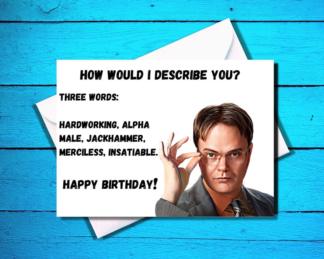 Happy Birthday - the Office - Dwight Schrute - Funny Birthday Card - Etsy