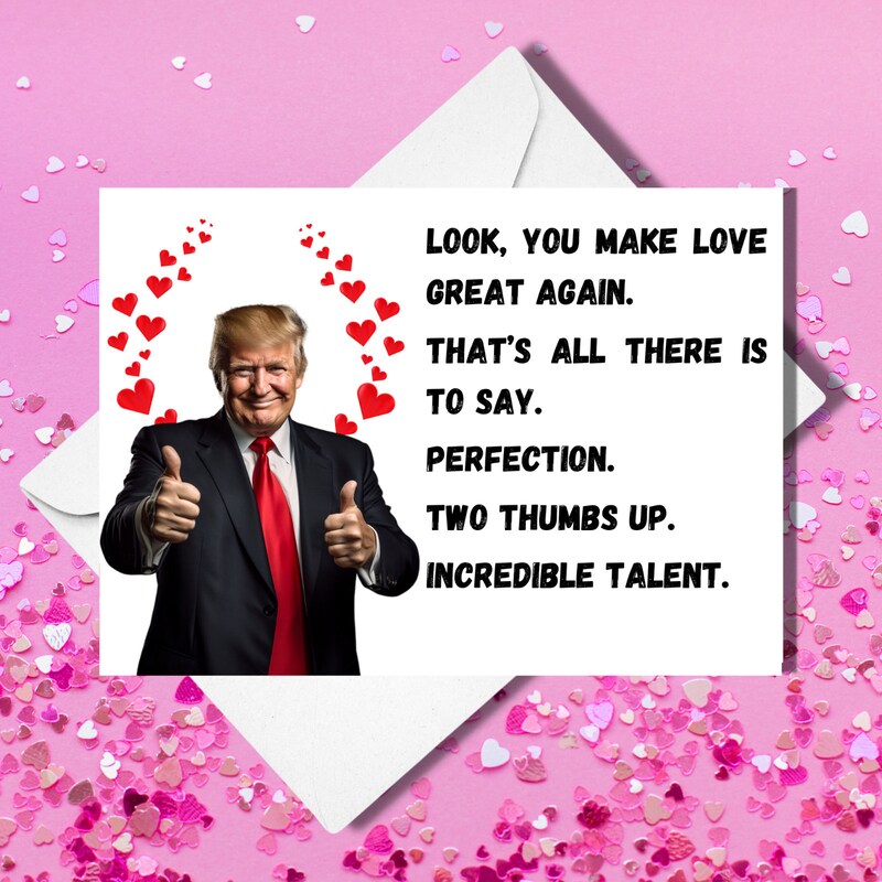 Trump Valentine Card - Etsy
