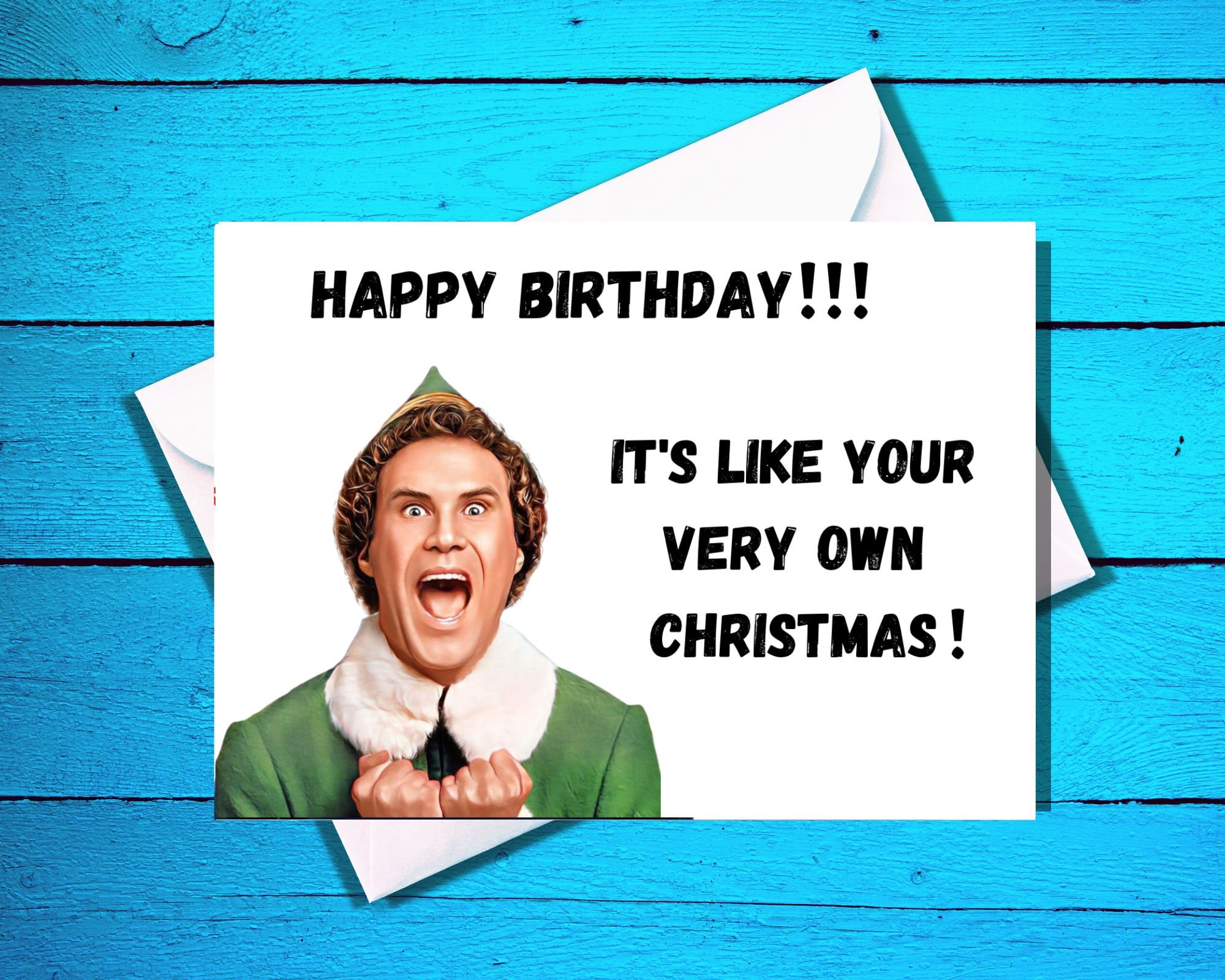 Happy Birthday! Buddy the Elf Card - Etsy