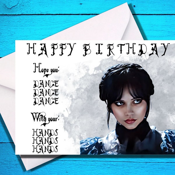 Wednesday Addams Thank You Card - Etsy Singapore