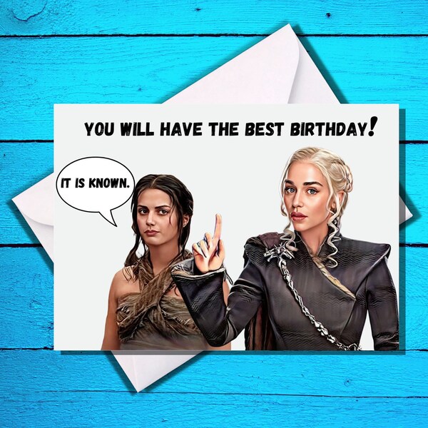 Game of Throne Birthday Card - Etsy