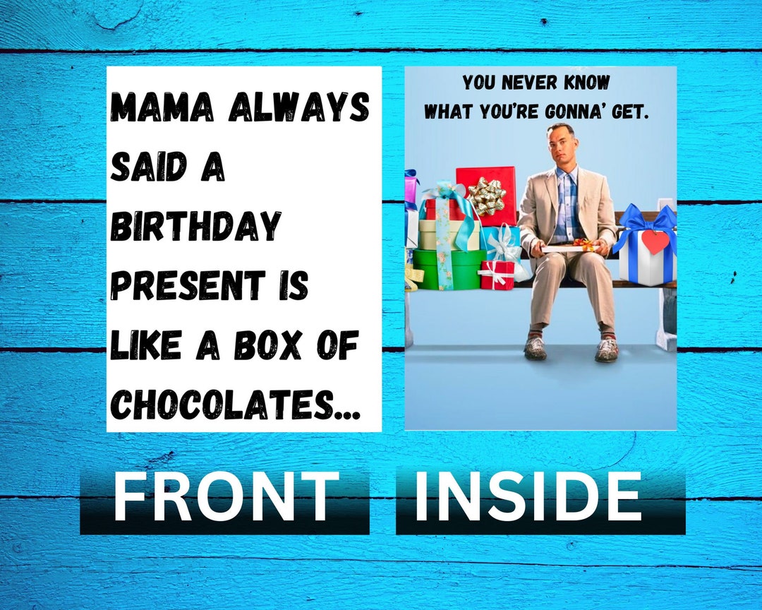 Happy Birthday - Forrest Gump - Tom Hanks - Funny Birthday Card - Etsy