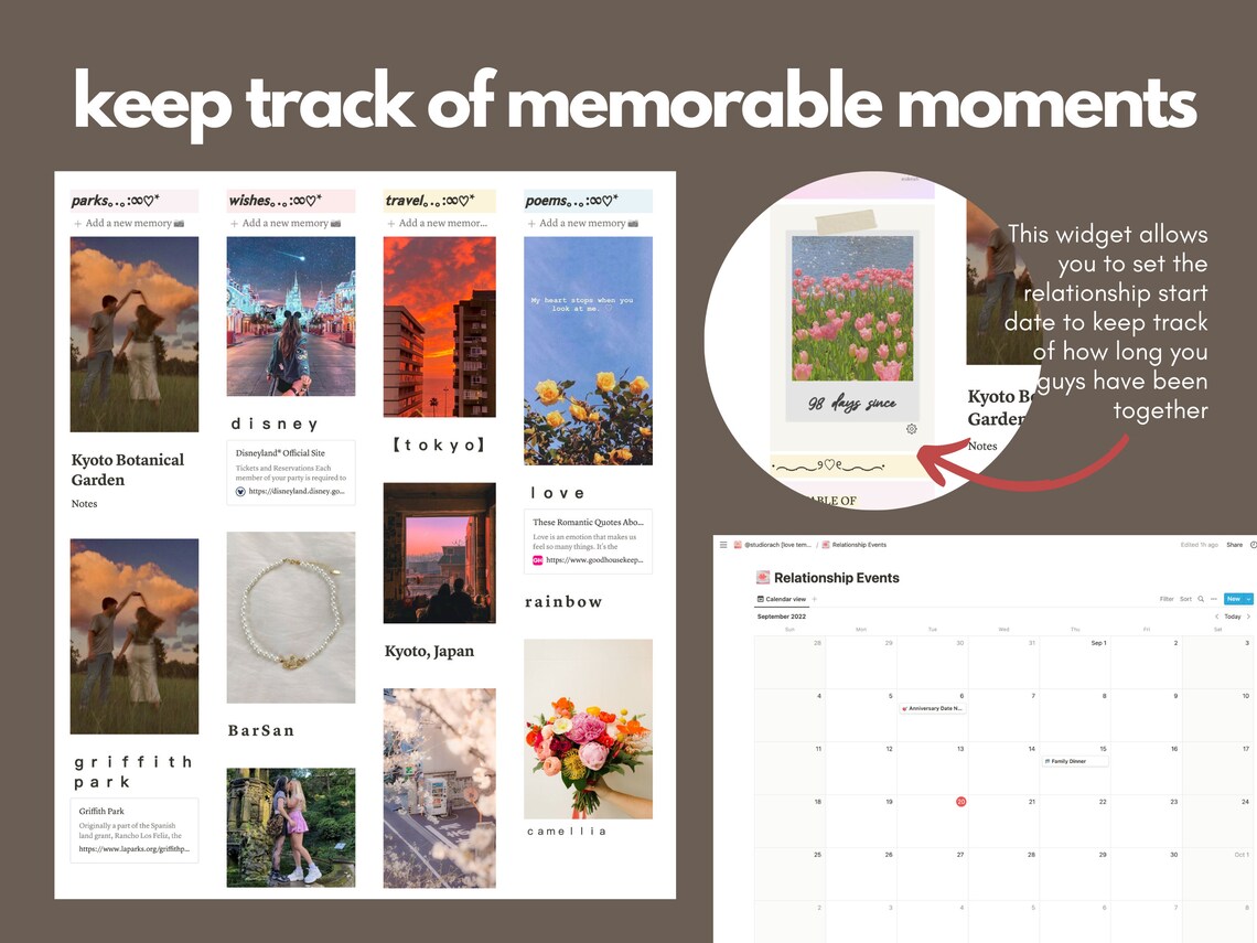 Relationship Notion Template | Long Distance Relationship Tracker | Indie Lofi Aesthetic Notion ...