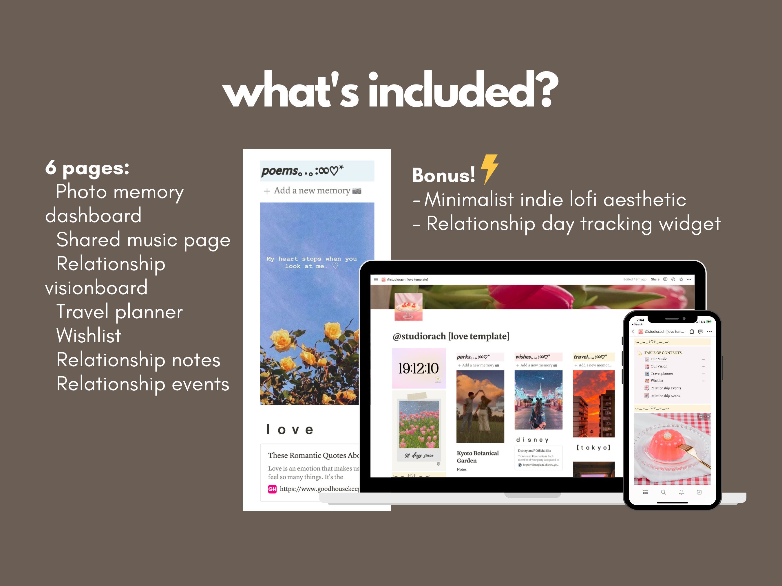 Relationship Notion Template Long Distance Relationship Tracker Indie ...