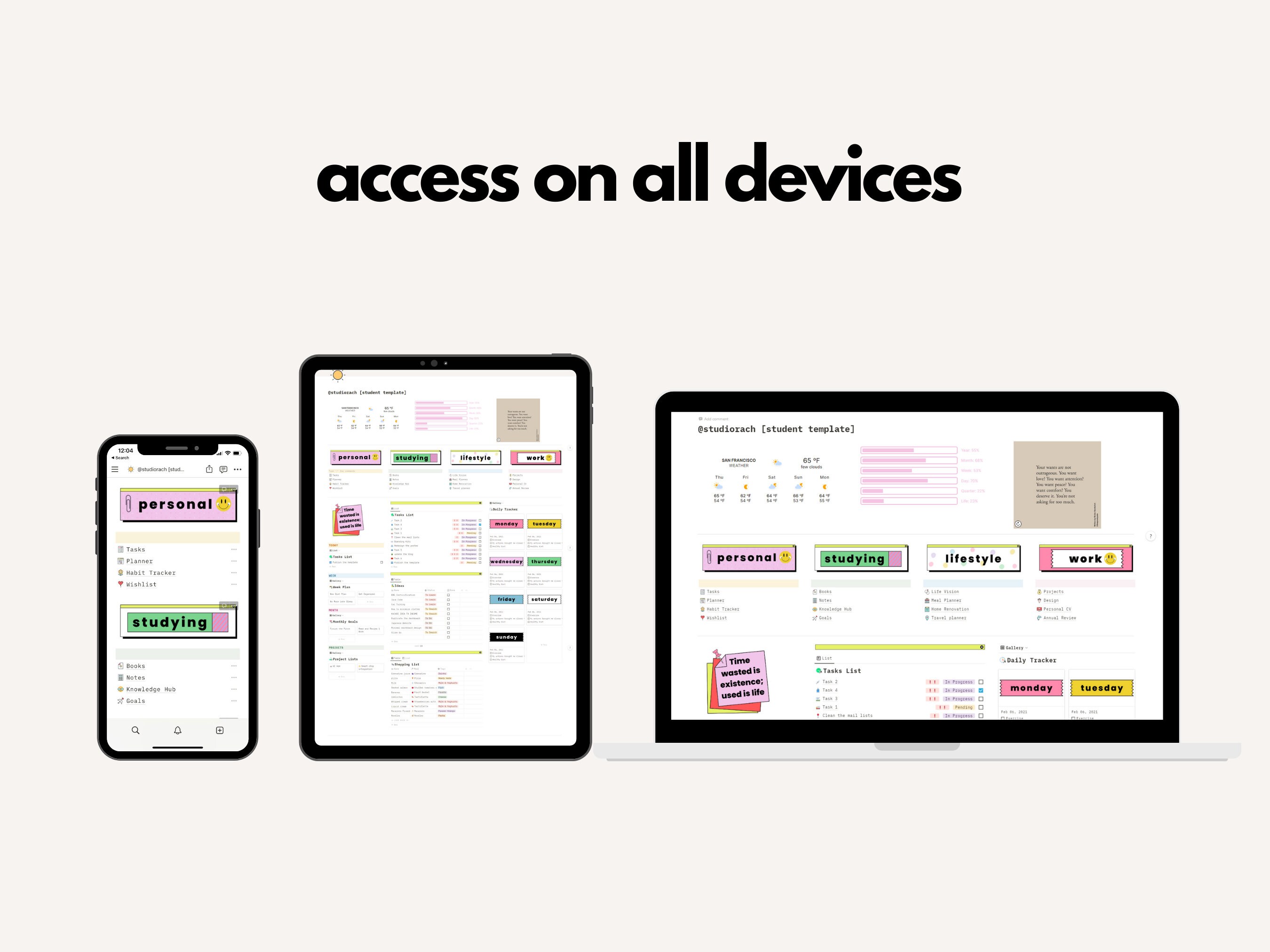 Student Life Notion Template Notion Academic Planner - Etsy Canada