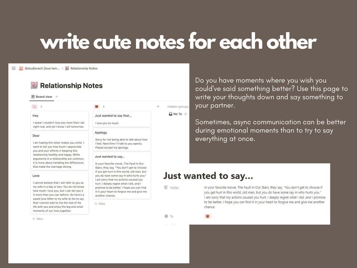 Relationship Notion Template | Long Distance Relationship Tracker ...