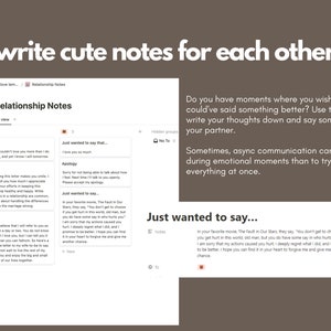 Relationship Notion Template | Long Distance Relationship Tracker ...