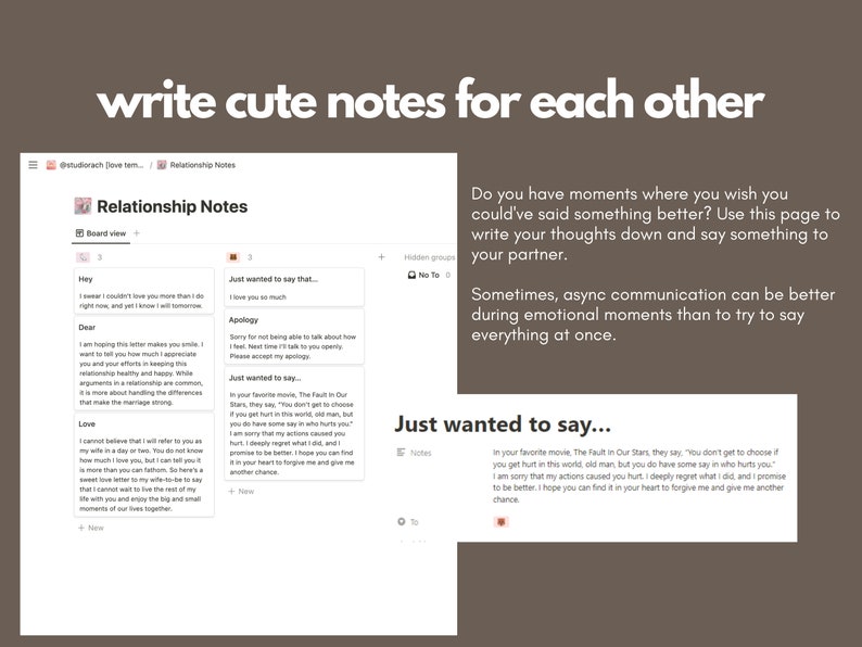 Relationship Notion Template | Long Distance Relationship Tracker ...