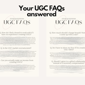 UGC Creator Bundle: UGC Contract, Portfolio, Email Pitch, Planner ...