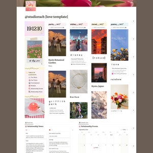 Relationship Notion Template | Long Distance Relationship Tracker ...